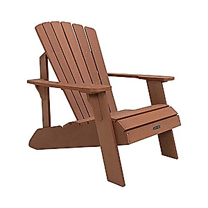 Lifetime Faux Wood Adirondack Chair, Brown with Classic Accessories Veranda Adirondack Patio Chair Cover - Durable and Water Resistant Outdoor Chair Cover, Standard