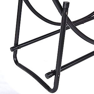 HAPPYGRILL Firewood Storage Rack Holder, 41 Inch Tubular Steel Log Hoop for Indoor & Outdoor Fireplace Pit