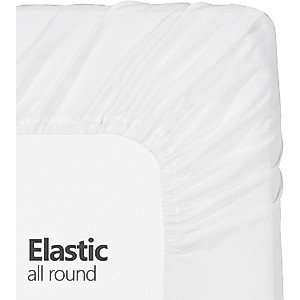 4-Piece BedSheets Set-800 Thread Count-100% Cotton Bedding Set for Full Size Bed-Long Staple Cotton Soft Sateen Weave, Fits Upto 18'' Deep Pockets Fitted Sheet-Cream