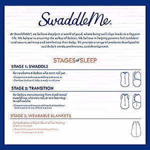 SwaddleMe Night Sack Sleeper, Size Small/Medium, 0-3 Months, Loose-fit Infant Sleep Sack Wearable Blanket Leaves Baby’s Arms Out for Safe, Cozy Sleep, in The Clouds