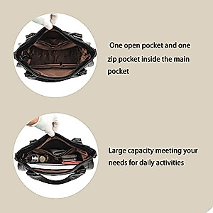 TarsaMult Hobo Bags for Women Soft Faux Leather Shoulder Crossbody Ladies Purses and Handbags Fashion Large Bucket Tote Bag(6071 Black)