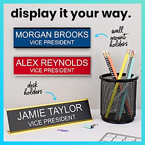 2" x 8" Custom Engraved Name Plate with Square Corners