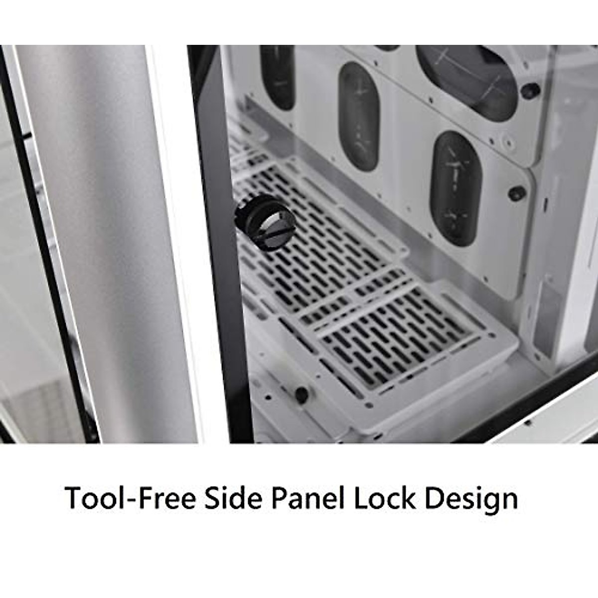 Thermaltake Level 20 HT Snow Edition 4 Tempered Glass Type-C Fully Modular E-ATX Full Tower Computer Chassis with 2 140mm Top Fan Pre-Installed CA-1P6-00F6WN-00