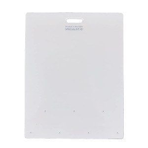 Badge Buddy Pin Holder for Nursing Pins - Horizontal 7 Hole Blank White Card Backer - Display Your Cute, Funny, Trading, Award & Medical Pins - Great for Nurse, Doctor, Student, Staff by Specialist ID