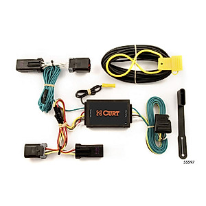 CURT 55597 Vehicle-Side Custom 4-Pin Trailer Wiring Harness, Fits Select Dodge Durango, Chrysler Aspen , black