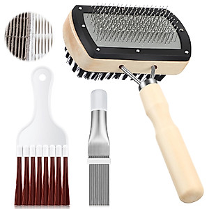 Boao 3 Pieces Air Conditioner Condenser Fin Cleaning Brush, Stainless Steel Air Conditioner Fin Cleaner, Refrigerator Coil Cleaning Whisk Brush (Classic)