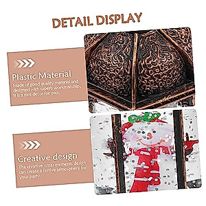 DOITOOL 1pc Hexagon Lamp Lantern Snow Globes for Christmas Snow Globes Portable Lantern Micro Landscape LED Night Light Festival Gift Christmas Ornament Small LED Ornament Shine