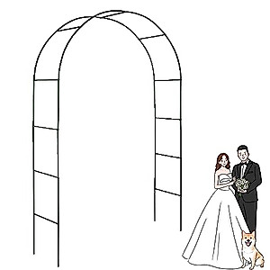 Wedding Arch Garden Arch Trellis Metal Garden Arches Garden Arbor Archway for Roses,Climbers,Vegetables,Archway Decor Pergola Arbor,Durable Plant Support White (Color : White, Size : W180cmXH220cmXD