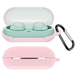 HEVIRGO Earbuds Case High Toughness Wireless Earphone Full Protective Cover Convenient Pink