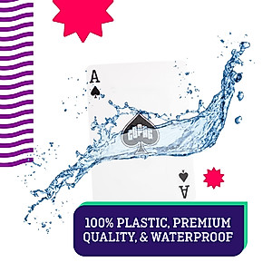 Copag 1546 Design 100% Plastic Playing Cards, Poker Size (Standard) Green/Burgundy (Regular Index, 1 Set)