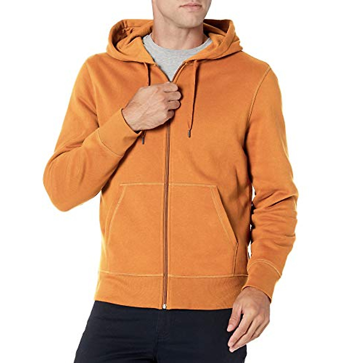 Amazon Essentials Men's Full-Zip Fleece Hoodie (Available in Big & Tall), Nutmeg, XX-Large
