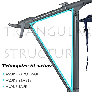 BPS Patio 10FT Off-set Hanging Umbrella - Premium Aluminum Cantilever Umbrella for Backyard/Garden - Waterproof, UV-Resistant Outdoor Shade