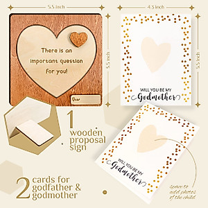 97 Decor Will You Be My Godparents Proposal Gift - God Parents Presents Proposal Ideas, Godparent Gifts from Godchild for Baptism, Godparents Proposal Card, Asking Godmother Godfather Invitation