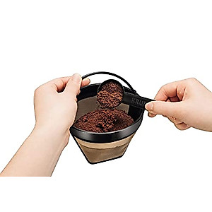 NRP Taller #4 Gold-tone Permanent Coffee Filter Compatible for KRUPS SAVOY, Braun, DeLonghi 12 cup Coffeemaker & More