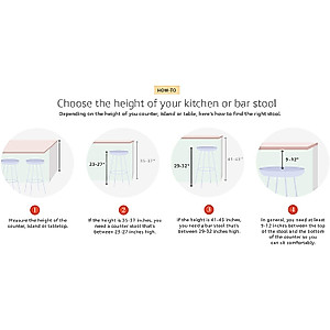 AC Pacific Backless Metal Barstools, Modern Industrial Light Weight Stackable Counter Height Bar Stools Set of 2 for Indoor and Outdoor Use, 30" High, Distressed Snow White