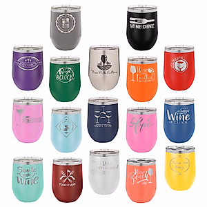 BeeGeeTees Funny Wine Tumbler This Is Definitely Vodka Laser Engraved Insulated Stainless Steel Cup With Lid (Matte Black)