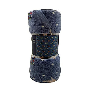 Velvet Touch Holiday Throw Fleece Blanket (50" x 60") - Dogs in Sweaters