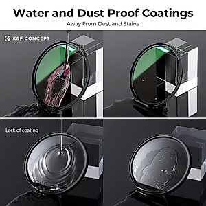 K&F Concept 62mm Magnetic MCUV CPL Fixed ND1000 Magnetic Basic Ring 4-in-1 Lens Filters Kit with 28 Multi-Coatings for Camera Lens (Nano-X Series)