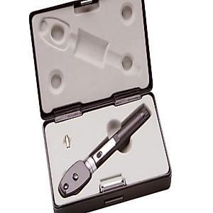 ADC Ophthalmoscope, Pocket Size, Xenon Lamp, 2.5V, Hard Case, Diagnostix 5112N,Black