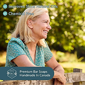 Crate 61, Handmade in Canada, Plant Based Cold Process Natural Bar Soap For Face And Body, With Premium Essential Oils, Eucalyptus & Peppermint For Men And Women 3 Pack (Eucamint)