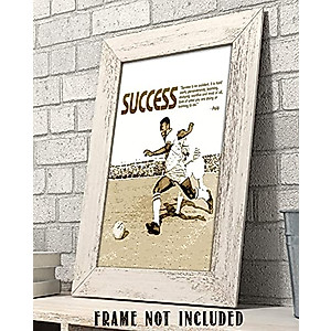Success Is No Accident - Motivational Wall Decor, Motivational Wall Art Print With Pele Quotes Is Ideal for Home Wall Decor, School & Gym & Décor. A gift to Inspire & Encourage. Unframed-8 x 10"