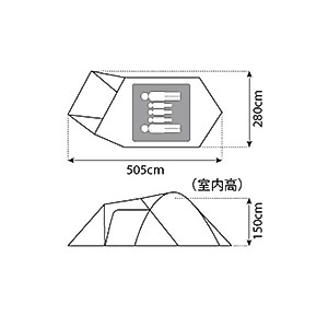Snow Peak Amenity Dome for 5 Person Camping & Hiking