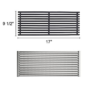 Grilling Corner Cooking Grids/Grates Emitter Replacement Parts for Charbroil 463242715 463242716 463255020 463255721, Cast Iron, 17" x 9 1/2", 3 Pack