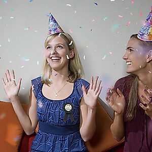 It's My Freaking Birthday Tinplate Badge Pin, Black Rosette Happy Birthday Button Pin, Funny Birthday Badge Pin for Men/Women, Black Brooch Buttons for 18th/21st/30th Birthday Party Supplies