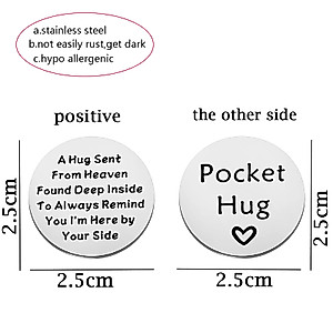 TGBJE Memorial Hug Token Gift Sympathy Gift Loss of Loved One Gift Remembrance Pocket Token Gift Bereavement Coin Gift (Heaven Token)