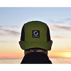 Gearya Camp Hat 5 Panel Lightweight, Shallow Fit with Buckle Closure for Men, Women, Teen Adventurists - Olive Green