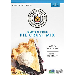 King Arthur Flour Gluten Free Pie Crust Mix, Packaging May Vary, 14 Oz