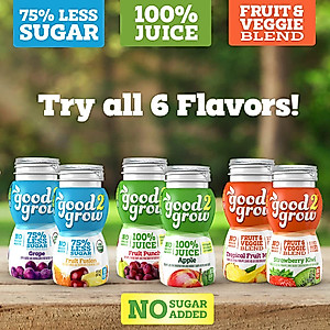 good2grow Strawberry Kiwi and Tropical Fruit Medley Juice 24-pack of 6-Ounce BPA-Free Juice Bottles, Non-GMO with Full Serving of Fruits and Vegetables. SPILL PROOF TOPS NOT INCLUDED (Pack of 24)