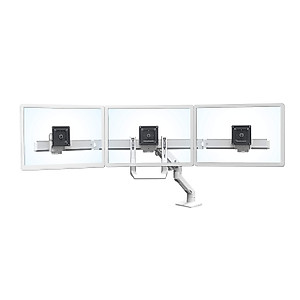 Ergotron – HX Triple Monitor Bow Kit – Add-on for HX Desk and HX Wall Monitor Arms – White