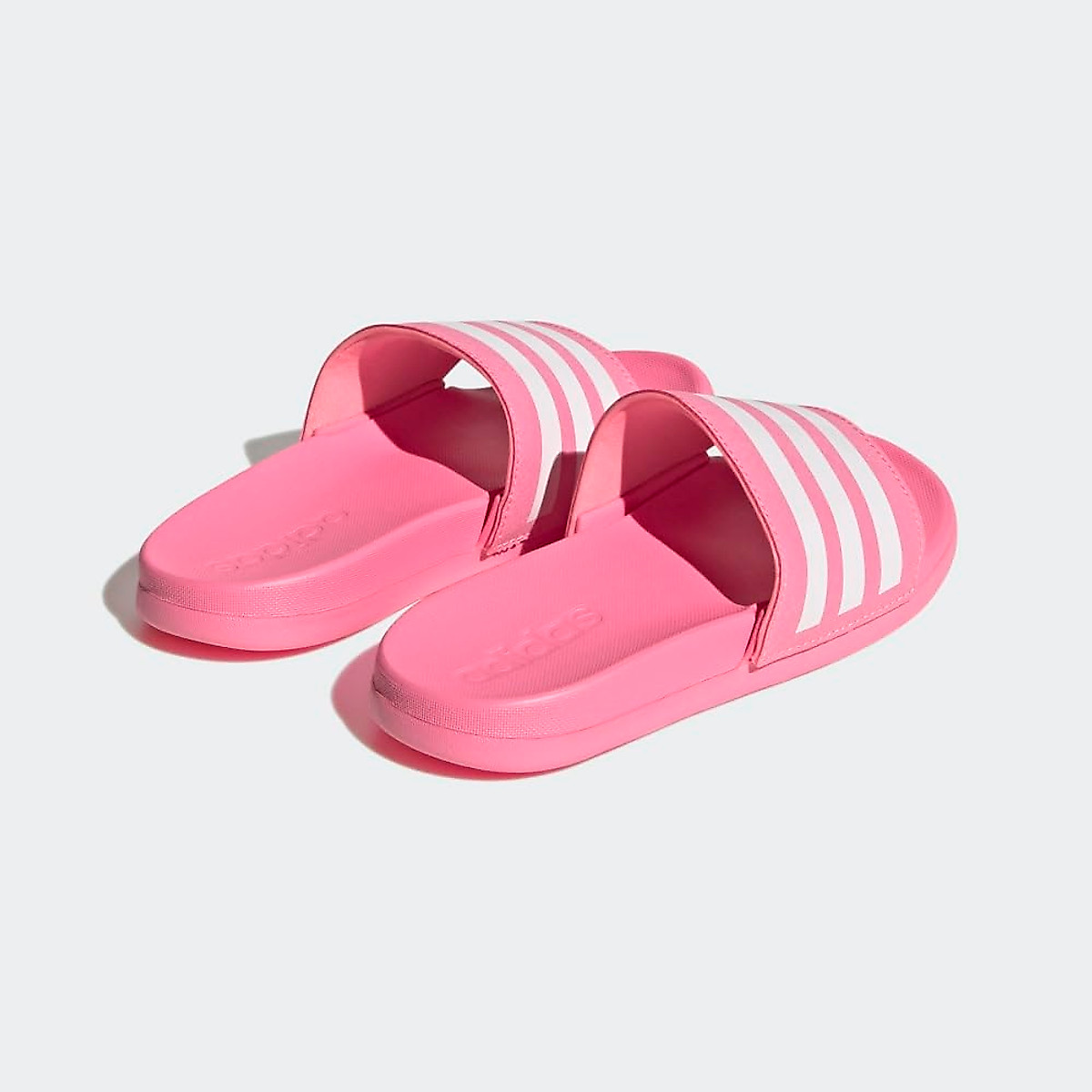 adidas Adilette Comfort Slide Sandal, Beam Pink/White/Beam Pink, 6 US Unisex Big Kid
