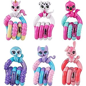 Tangle Jr. Pets 6-Pack Collection Kitty, Bunny, Puppy, Flamingo, Sloth, and Unicorn - Tangle Fidget Pets Fidget Toys - Fidget Toy Gift - Fidgets for School - Cute fidgets for Girls