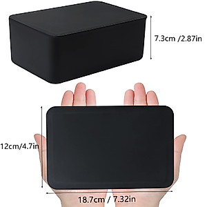 MIKIMIQI Wet Wipes Storage Box, 2 Pack Wipes Dispenser Holder Tissue Storage Boxes Case with Lid Diaper Wipes Dispenser Box Dustproof Napkin Container with Sealing Design (Black)