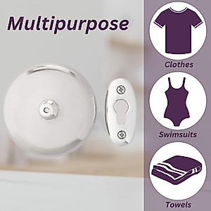 Jerdon CL1 Retractable Clothesline with 8-Foot Adjustable Nylon Line, Stainless Steel Finish