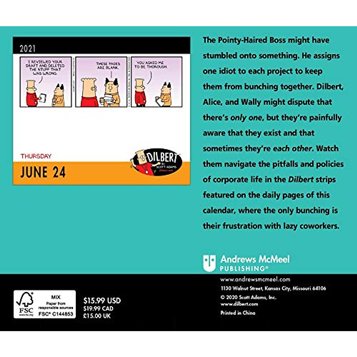 Dilbert 2021 Day-to-Day Calendar