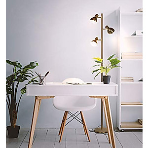 Brightech Ethan Floor Lamp, Dimmable Standing Lamp for Bedroom Reading, Great Living Room Décor, Modern LED Lamp for Living Rooms, Tall Tree Lamp for Offices - Brass