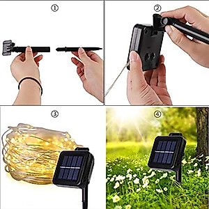 LIUPENGWEI Solar Led Fairy Lights String Lights 8 Lighting Modes Fairy Lights Christmas Lights for Patio, Garden, Home, Wedding, Pathway, Party Garden Ghost Light