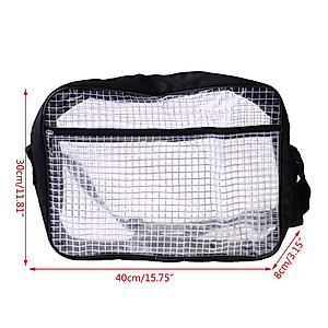 BEITABEITAkaitank Anti-Static Cleanroom Clear Tool Bag Full Cover PVC for Engineer Shoulder Bag Crossbody Bag,Black