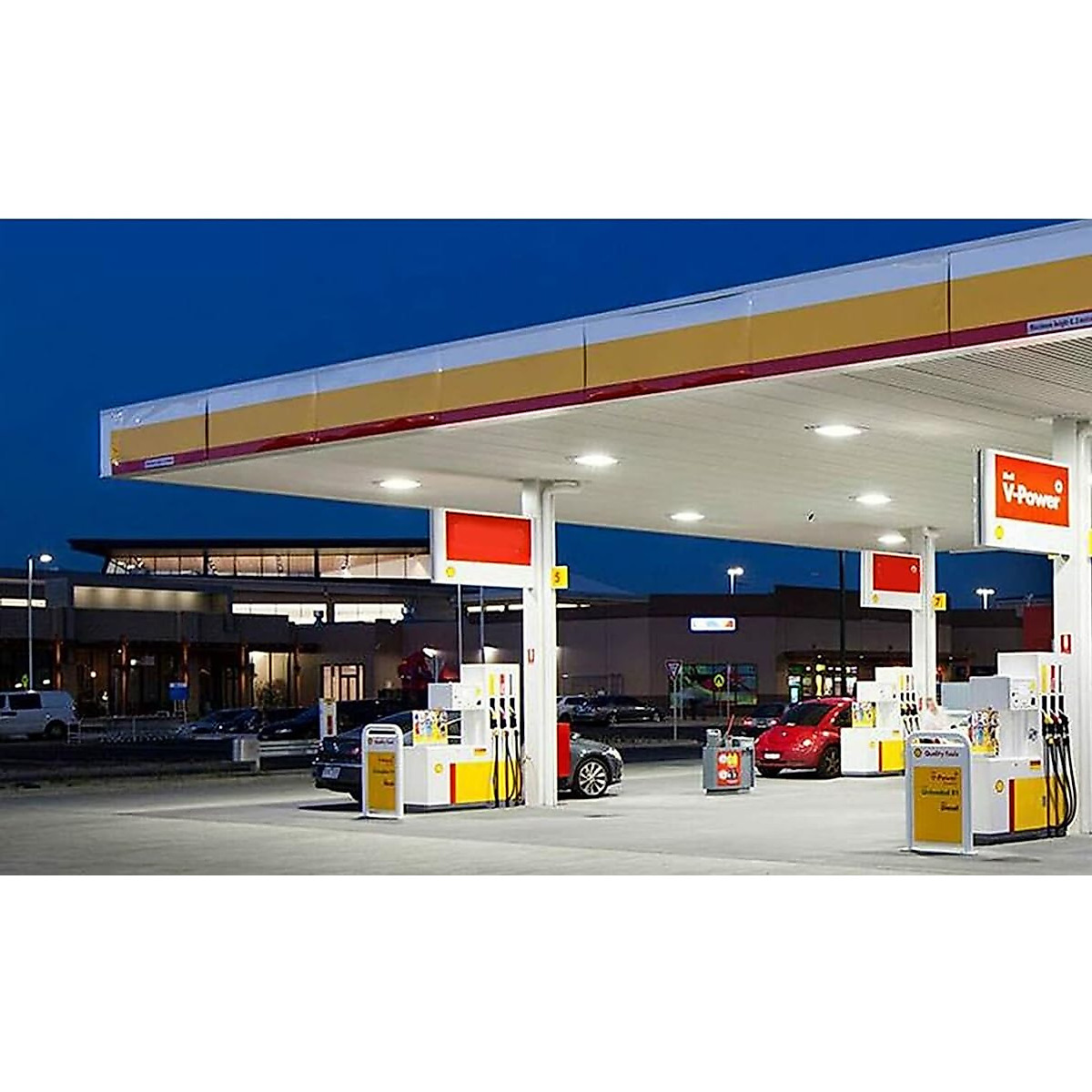 Plan Hoot 150 Watt cETL DLC LED Canopy Light Carport Driveway Gas Station Ceiling Light - Full Aluminum Die-Case, 125Lm/W Meanwell Driver 5700K Cool White 100-277V