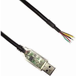 EZSync USB to RS485 Serial Converter Cable with TX/RX LEDs, Wire End, 1.5m, USB-RS485-WE Compatible, EZSync010