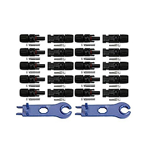 NUZAMAS New 10 Sets of Solar Panel Connectors Male Female for PV Solar Panel Cable