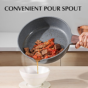 SENSARTE Nonstick Cookware Set 13-Piece, Non Stick Pots and Pans Set with Swiss Granite Coating, Non-toxic Kitchen Cooking Set, Stay-Cool Handles, PFOA Free