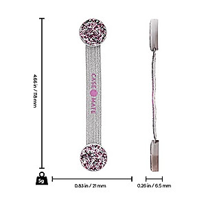 Case-Mate Elastic Strap Phone Grip - Finger & Hand Phone Holder, Mobile & Tablet Phone Strap - For iPhone 14 Pro Max/ 13 Pro Max/ 12 Pro Max/ 11/ S23 Ultra/ Pixel 7, 3M Supreme Adhesive - Pink Glitter