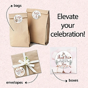 Thank You Baby Shower Stickers - Set of 80 Thank You for Coming Stickers, Preprinted Bridal Shower stickers, Birthday Party Favor Sticker, Self Adhesive Flat Sheet 2 Inch Round Labels LemonTheme Party (Woodland)