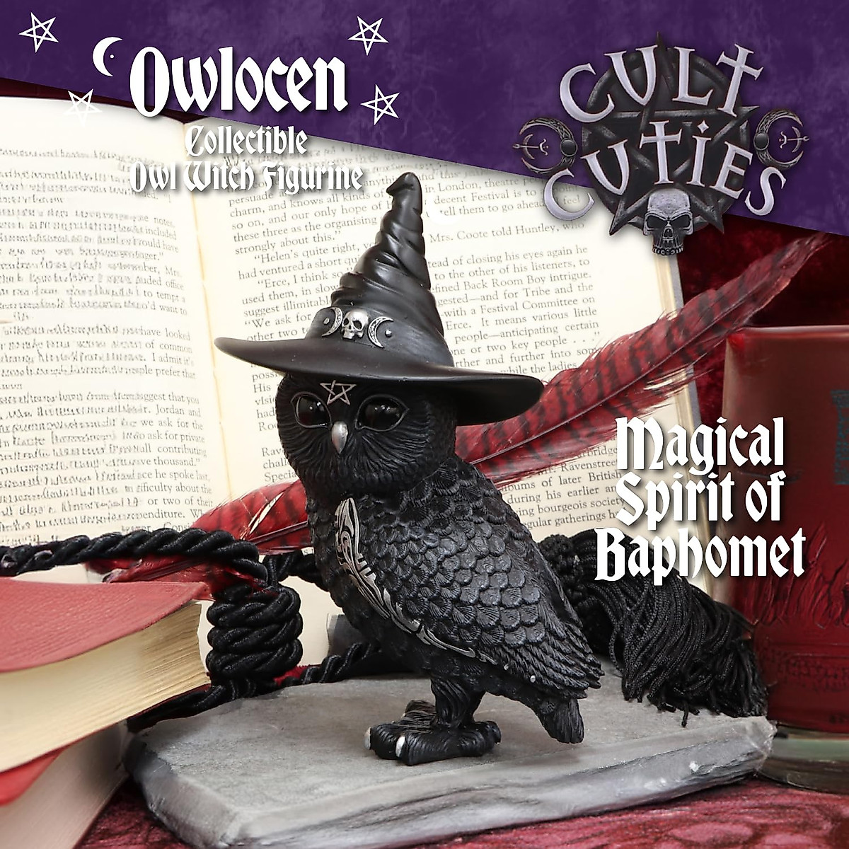 Nemesis Now Cult Cuties Adorable Occult Figurines, Bewitching Evil Spirit Creatures, Hand-Painted, Resin - Owlocen