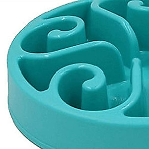 FUUIE Bowls for Food and Water Eat Slow Dog Bowl Slow Feeder Bath Pet Supplies Pet Accessories Dog Slow Feeder Bowl for Cat Pets Slow Feeder Dog Bowl (Color : Lake Blue)