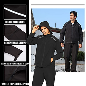 K.E.J. Golf Lightweight Jacket Men Waterproof Golf Pants and Jacket Rain Suit for Hunting Hiking Fishing Gifts for Men